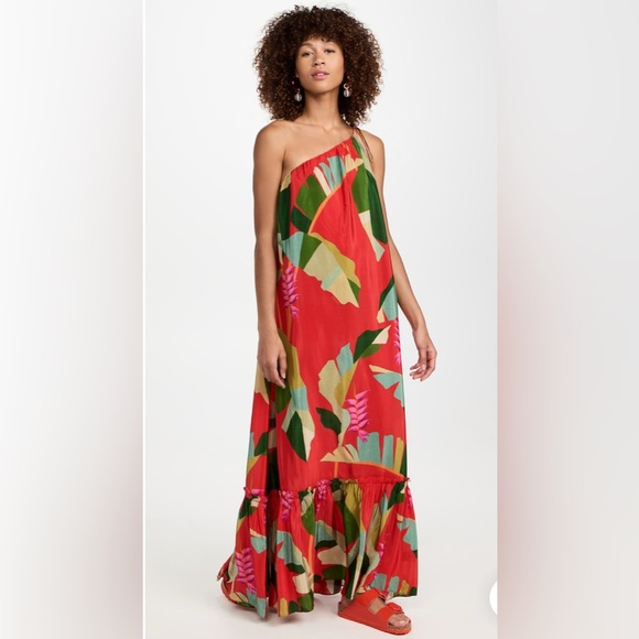 FARM Rio | Dresses | Farm Rio Heliconia Red Maxi Dress | Poshmark